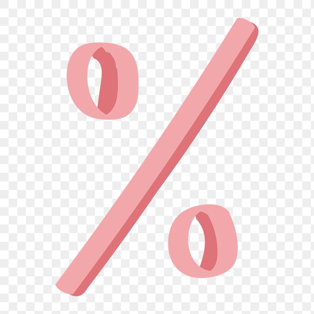 Percent sign doodle percentage png | Free PNG Sticker - rawpixel