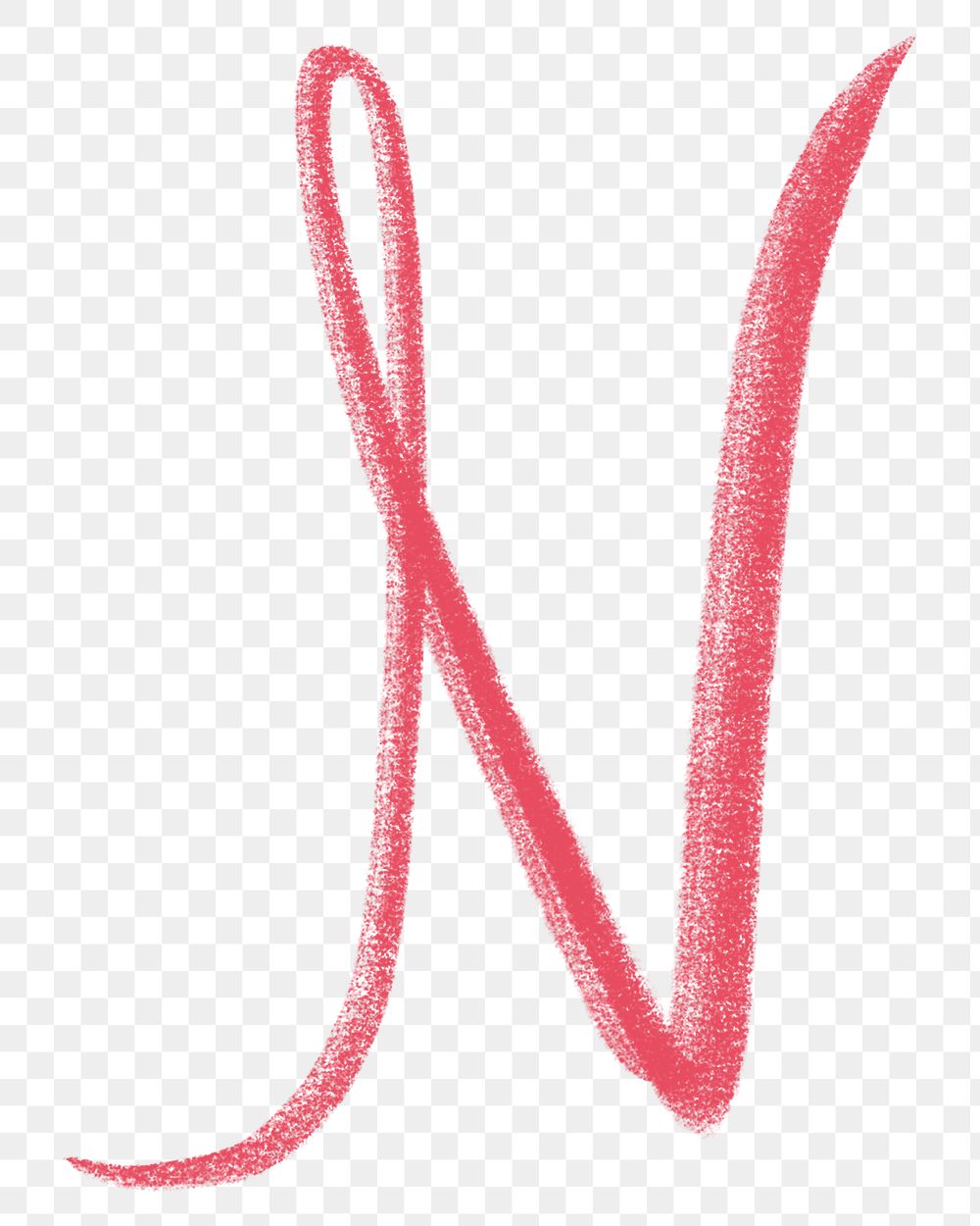 Letter N cursive typography png | Free PNG - rawpixel