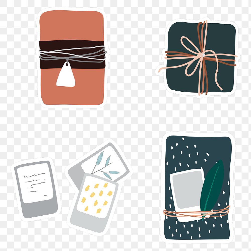 DIY gift wrapping collection sticker | Premium PNG - rawpixel