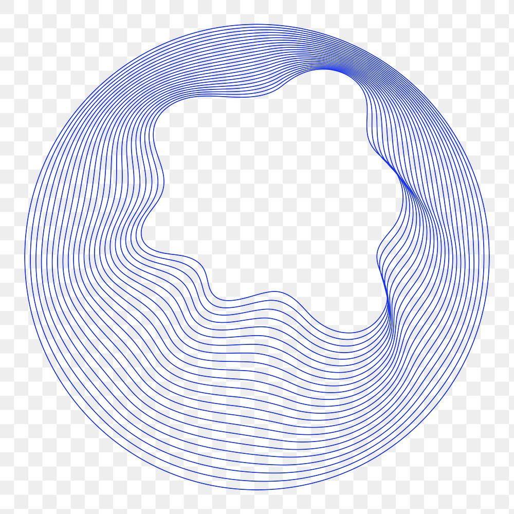 3D abstract blue round shape | Premium PNG Sticker - rawpixel