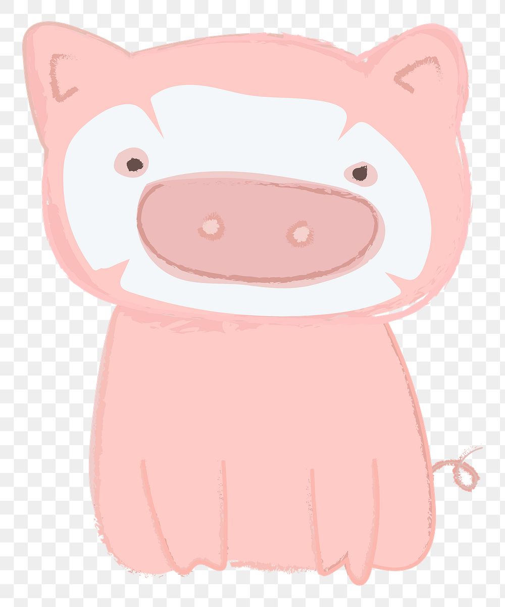 Cute pig drawing style transparent | Free PNG Sticker - rawpixel