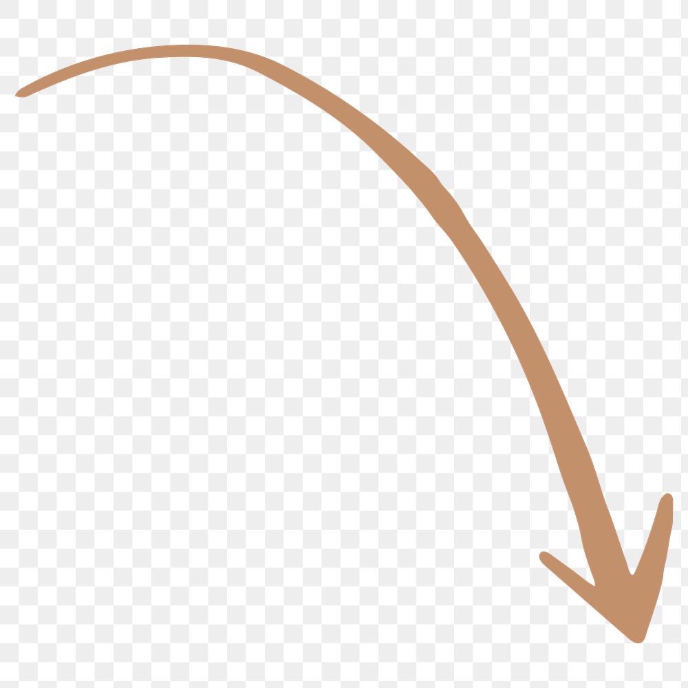 Png curved down right arrow | Premium PNG Sticker - rawpixel