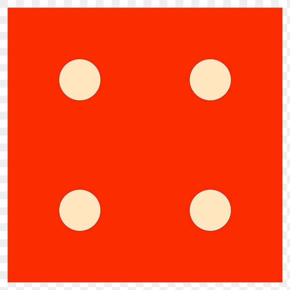Red dice png bauhaus inspired | Free PNG Sticker - rawpixel