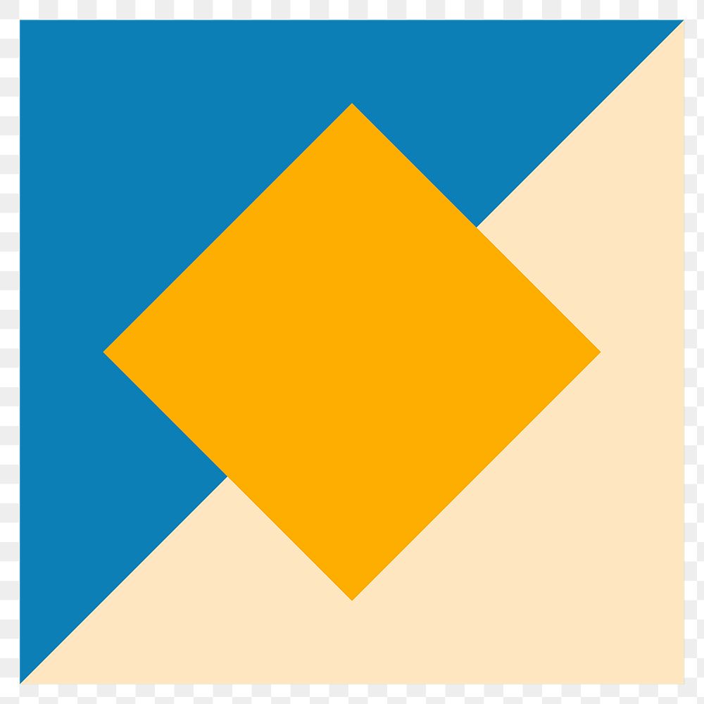 Rhombus png bauhaus inspired flat | Free PNG Sticker - rawpixel
