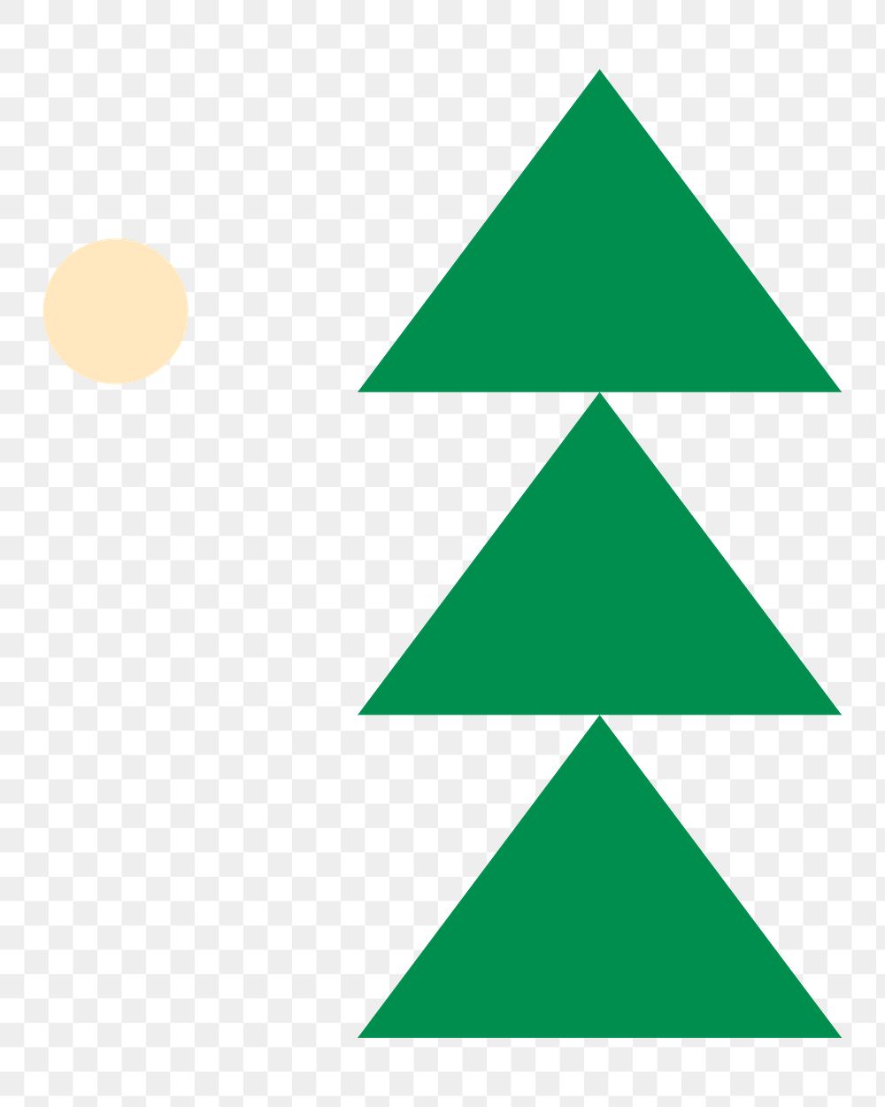 Triangle tree png retro geometric | Free PNG Sticker - rawpixel