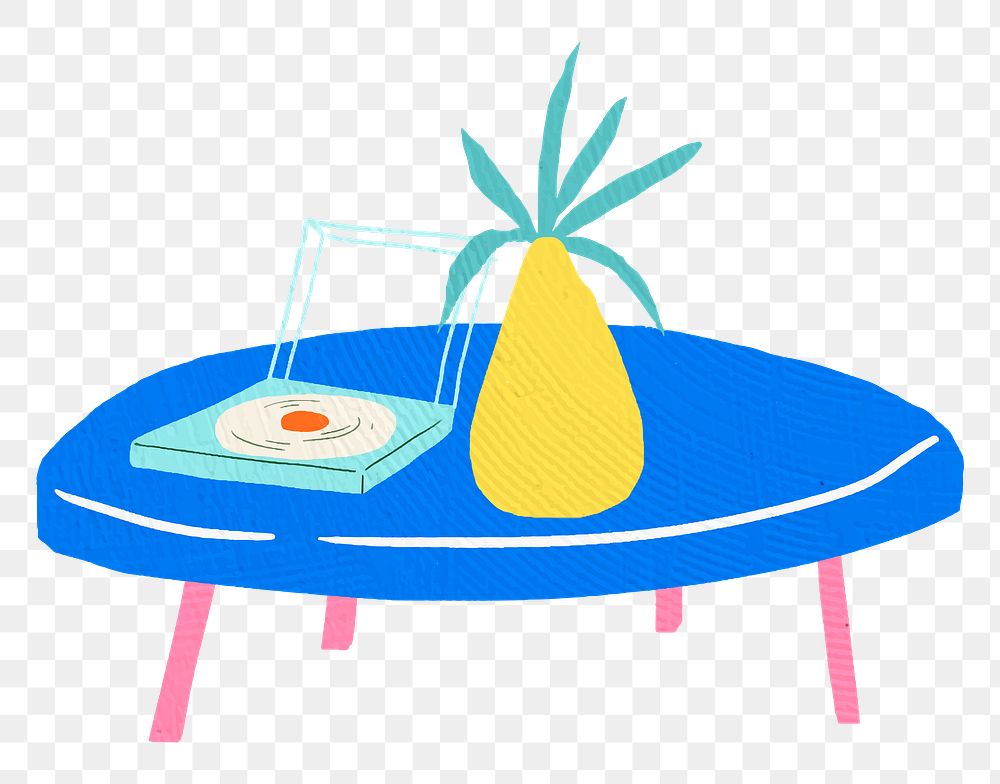 Hand drawn low table png | Premium PNG Sticker - rawpixel