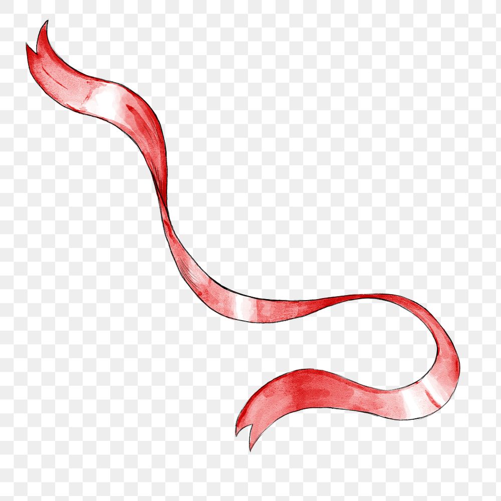 Red ribbon png design element | Premium PNG Sticker - rawpixel