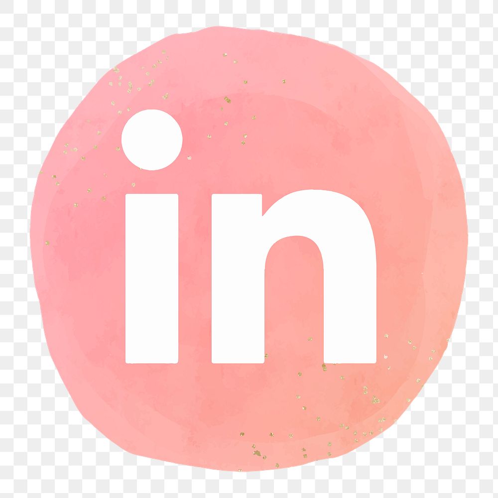 LinkedIn logo png in watercolor | Free Icons Sticker - rawpixel