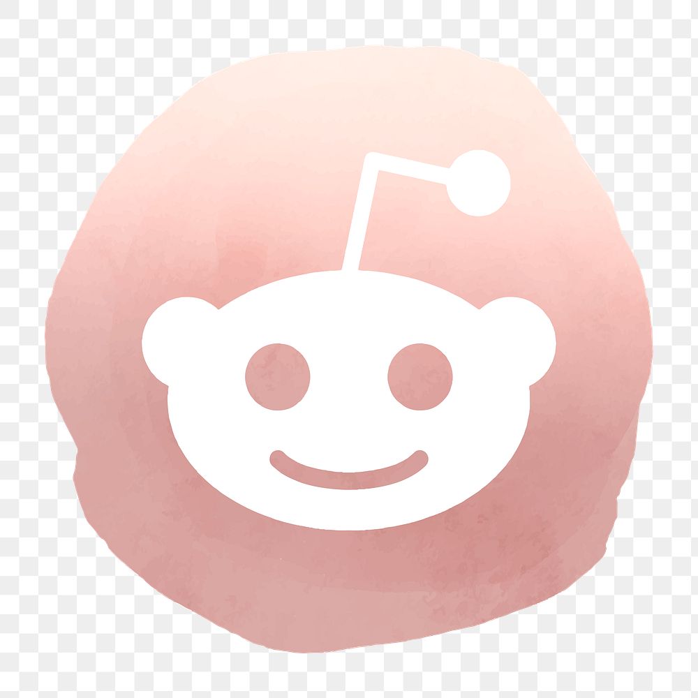 Reddit logo png in watercolor | Free PNG Sticker - rawpixel