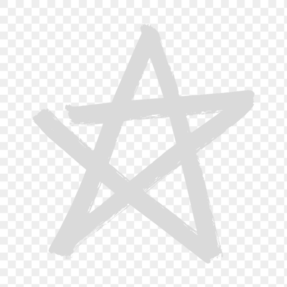 Gray png star cute galactic | Free PNG Sticker - rawpixel