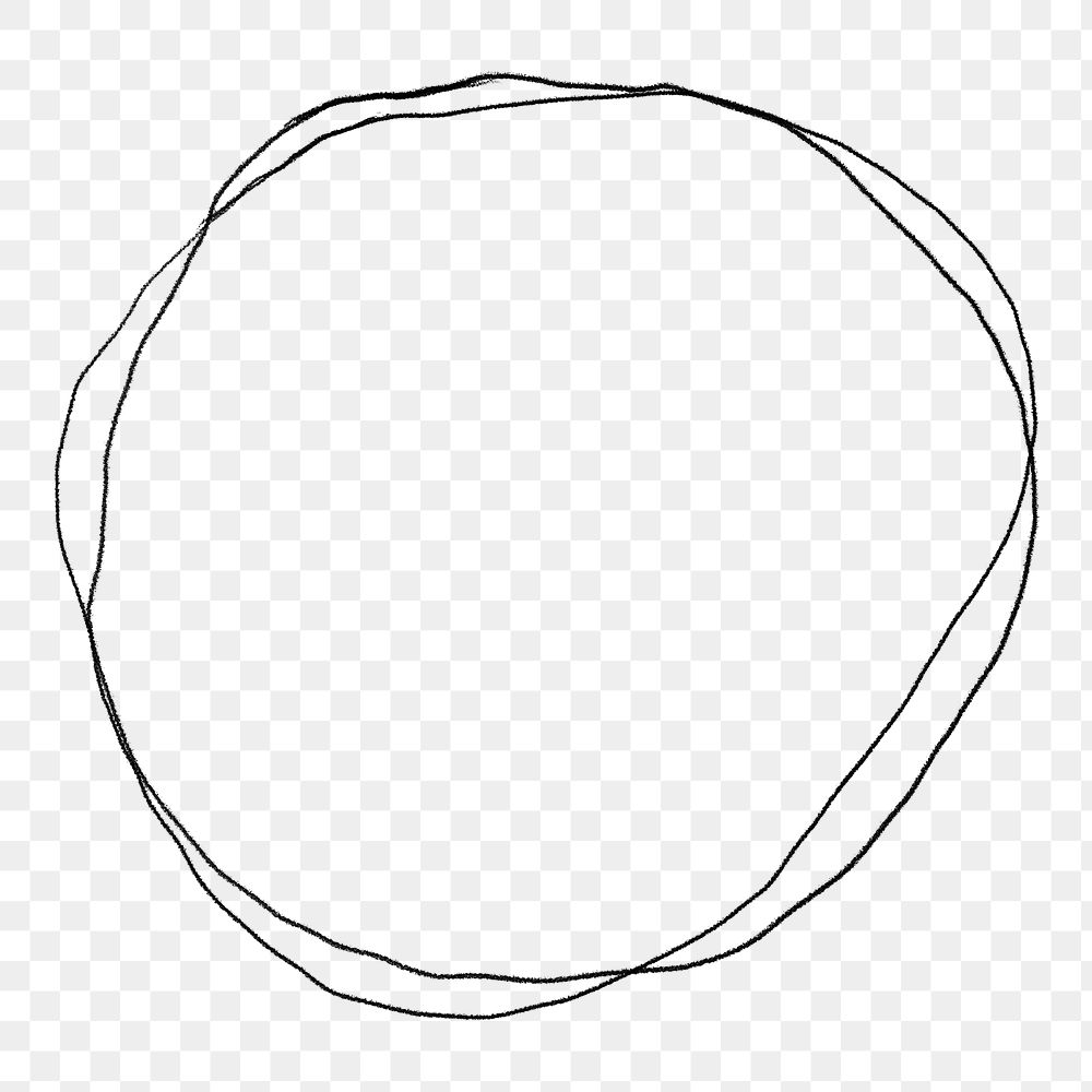 Round doodle frame png sticker | Free PNG - rawpixel