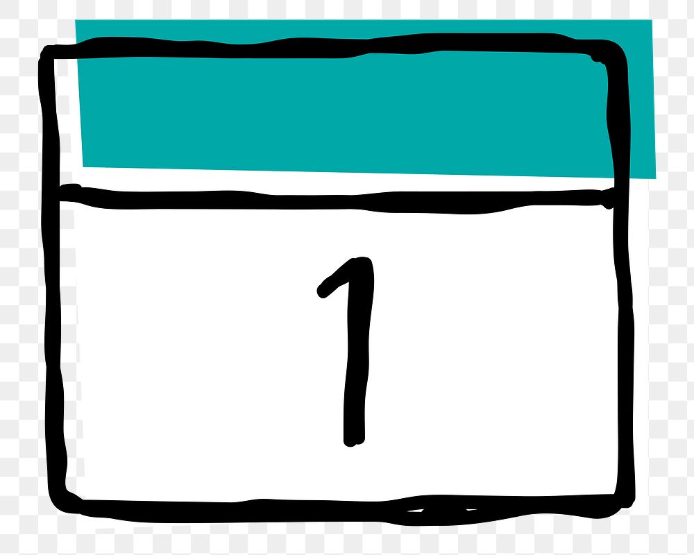 Green png hand drawn calendar | Free Icons Sticker - rawpixel