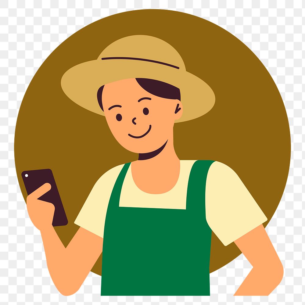 Farmer png using agricultural technology | Free PNG Sticker - rawpixel