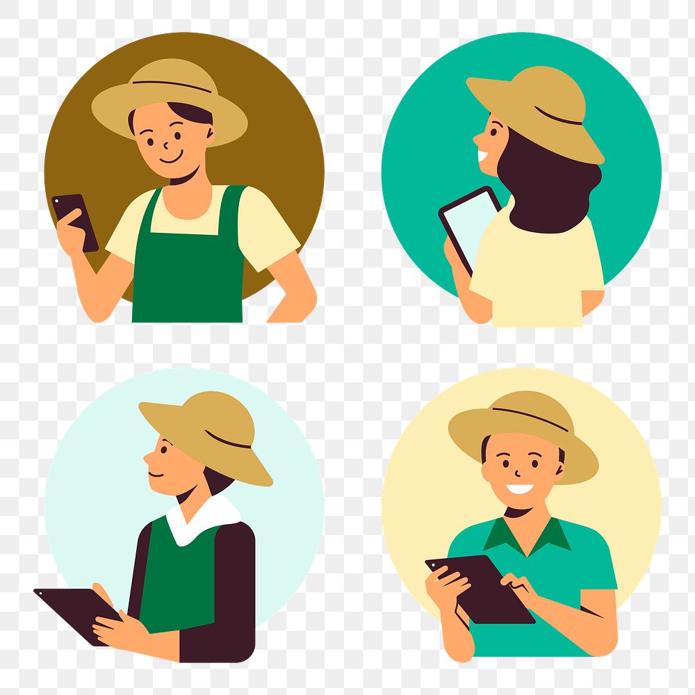 Farmers png using agricultural technology | Premium PNG - rawpixel