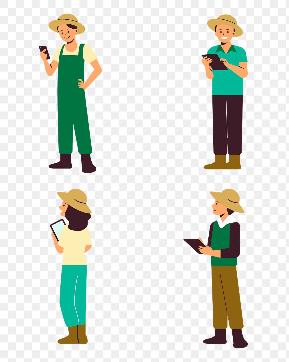 Farmers png using agricultural technology | Free PNG - rawpixel