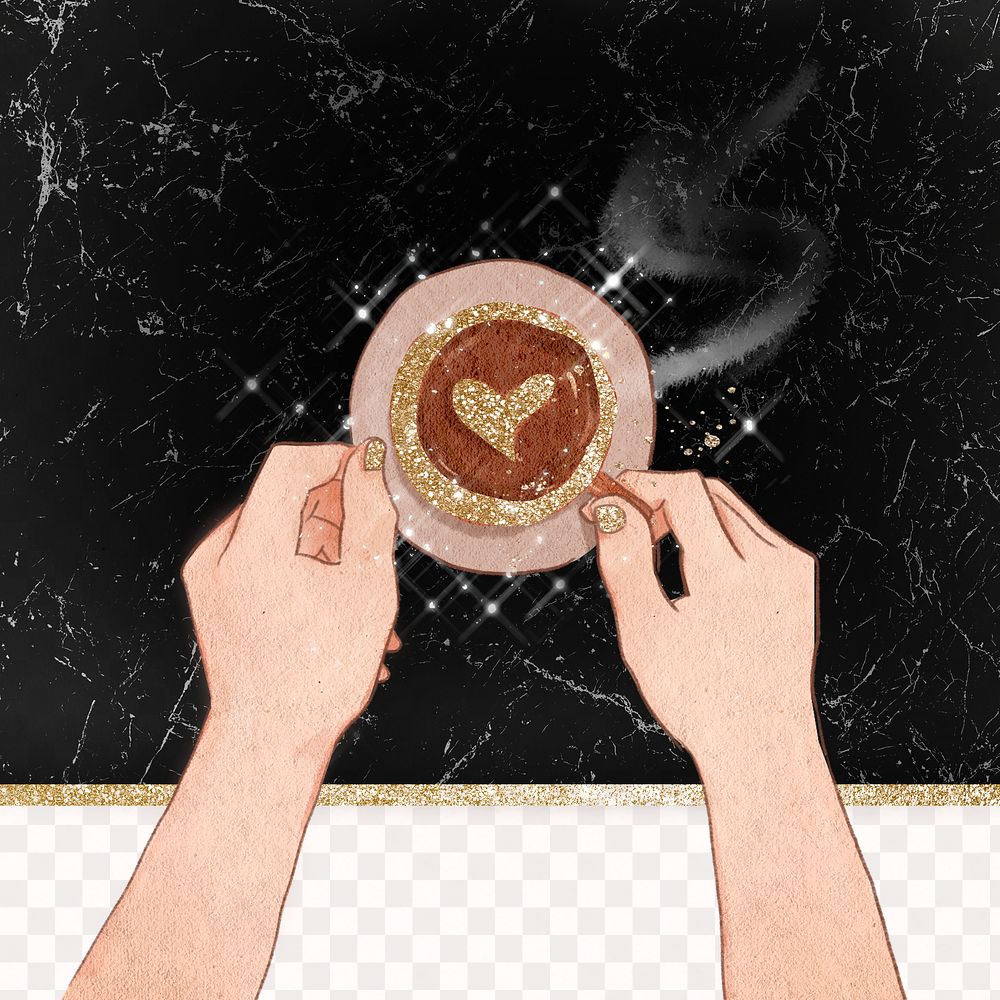 Cute coffee date Valentine’s png | Premium PNG - rawpixel