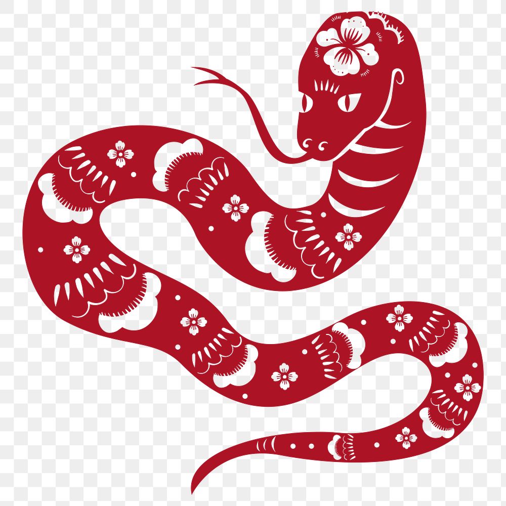 Year of snake png red | Free PNG Sticker - rawpixel