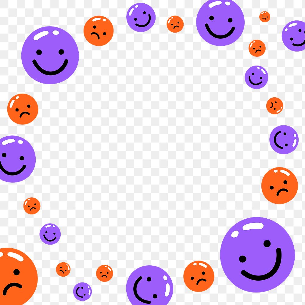 PNG frame cute multiple emojis | Free PNG - rawpixel