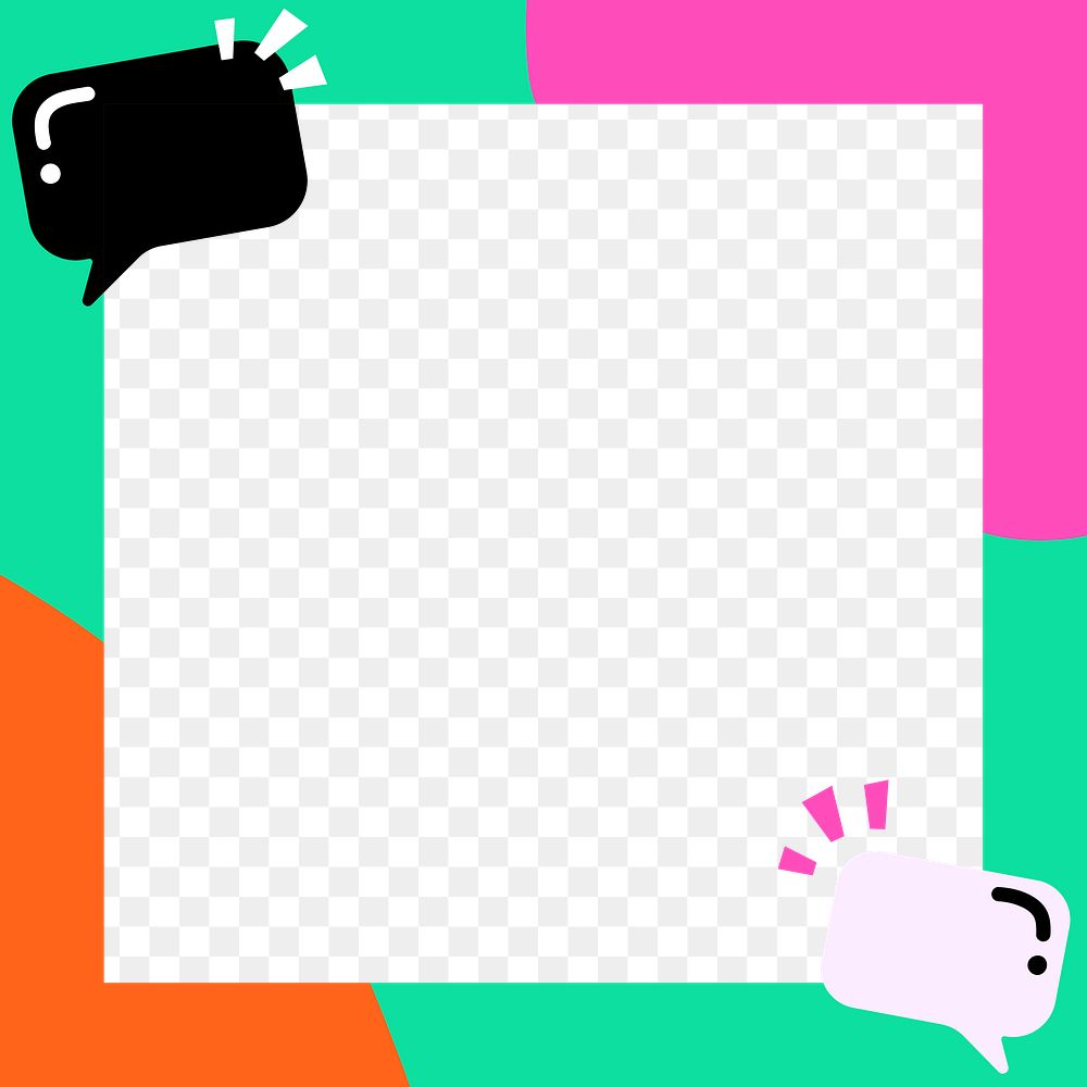 PNG frame funky border with message | Free PNG - rawpixel