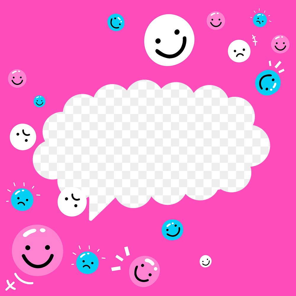 PNG frame with smiley face | Free PNG Sticker - rawpixel