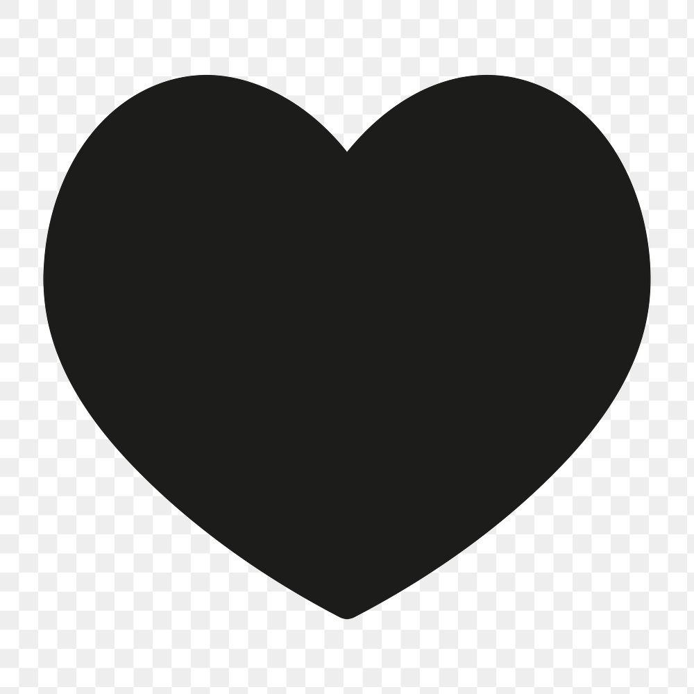 Heart filled icon png black | Free Icons Sticker - rawpixel
