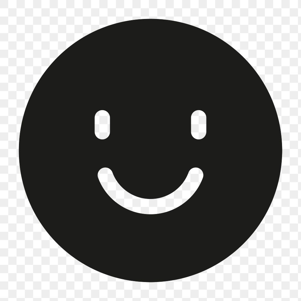 Smile filled icon png black | Free Icons Sticker - rawpixel