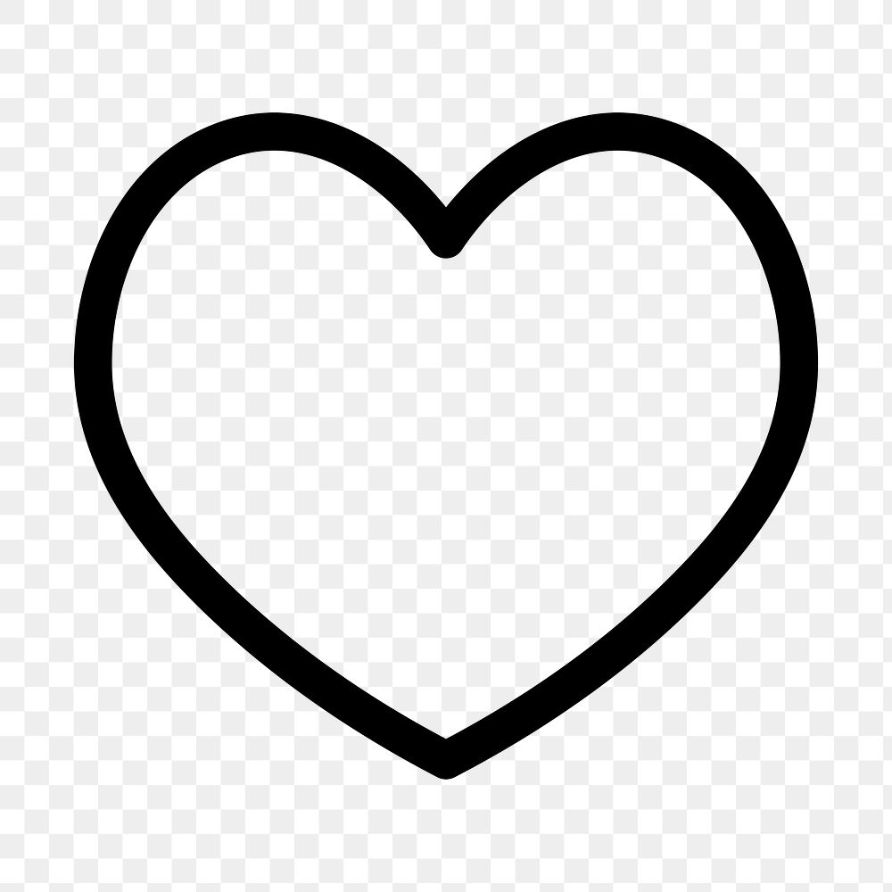 Heart outlined icon png for social | Premium Icons Sticker - rawpixel
