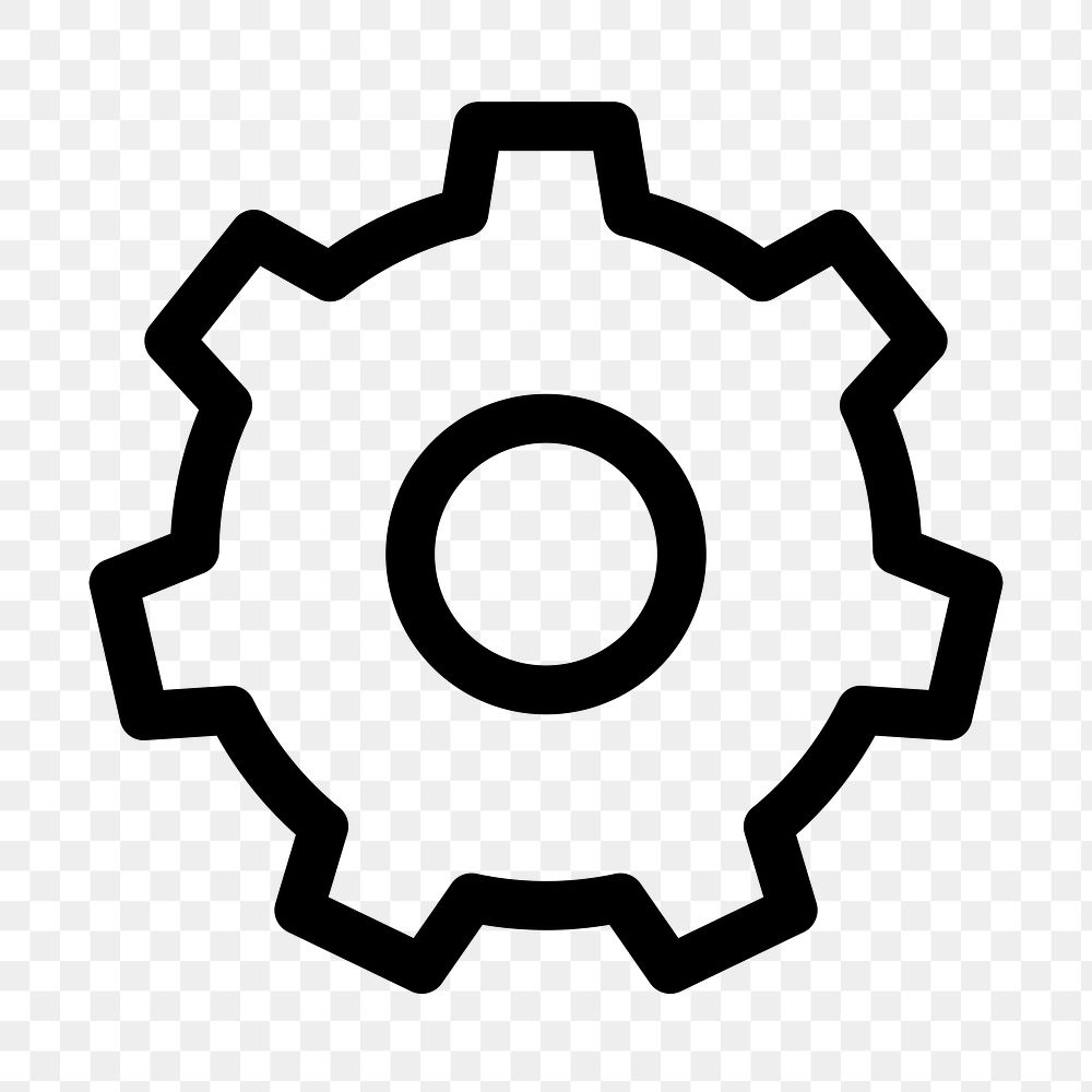 Cog setting outlined icon png | Free Icons Sticker - rawpixel