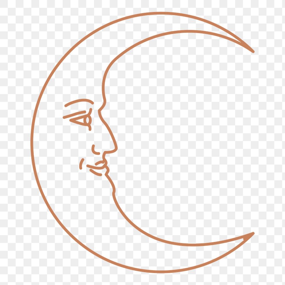 Png crescent moon with face | Premium PNG Sticker - rawpixel