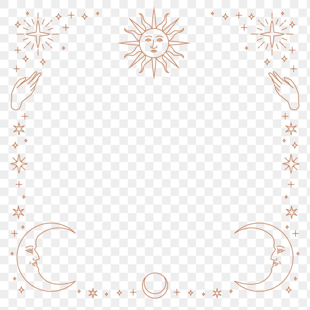 Gold png celestial sun and | Premium PNG - rawpixel