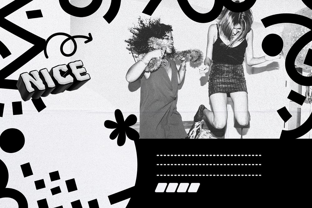 Monotone retro collage, abstract vector | Free Editable Design - rawpixel