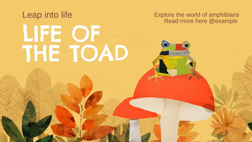 Toad blog banner template, editable | Premium Editable Template - rawpixel