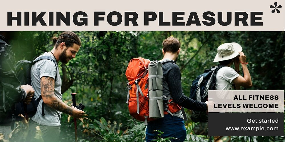 Hiking Twitter ad template, editable | Premium Editable Template - rawpixel