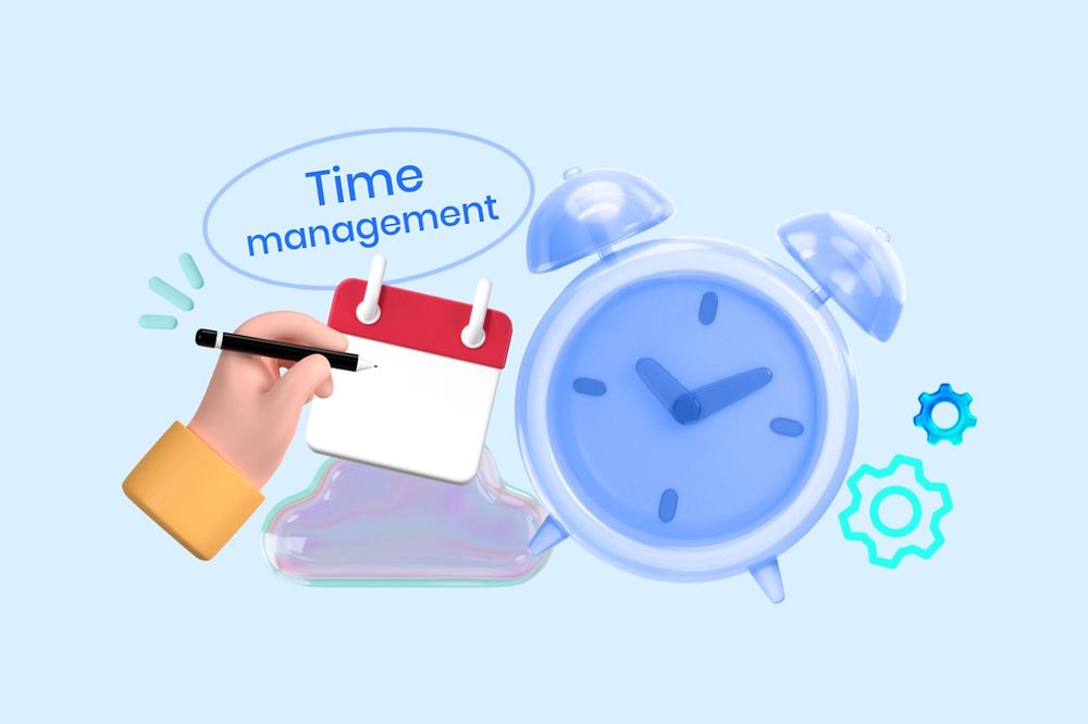 Time management collage remix, editable | Premium Editable Design - rawpixel