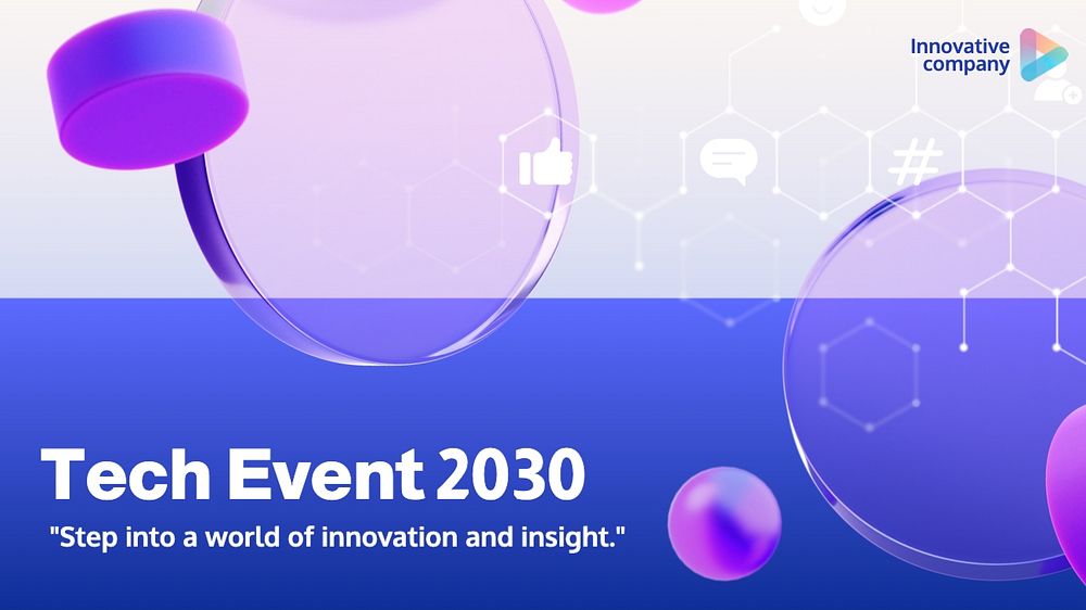 Tech event presentation template | Premium Editable Template - rawpixel