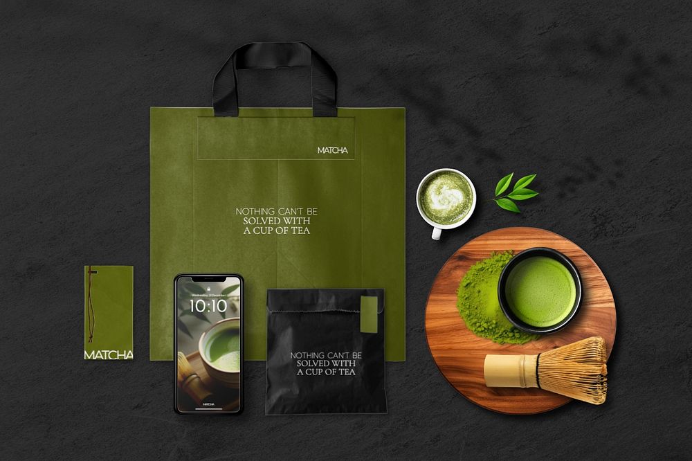 Editable matcha product, food business | Premium Photo - rawpixel