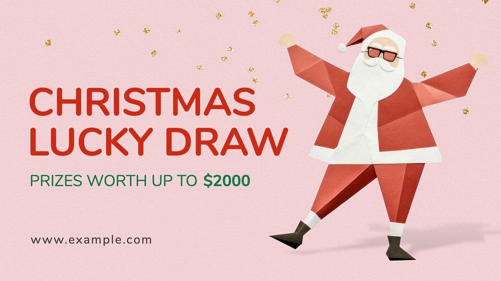 Christmas lucky draw blog banner | Premium Editable Template - rawpixel