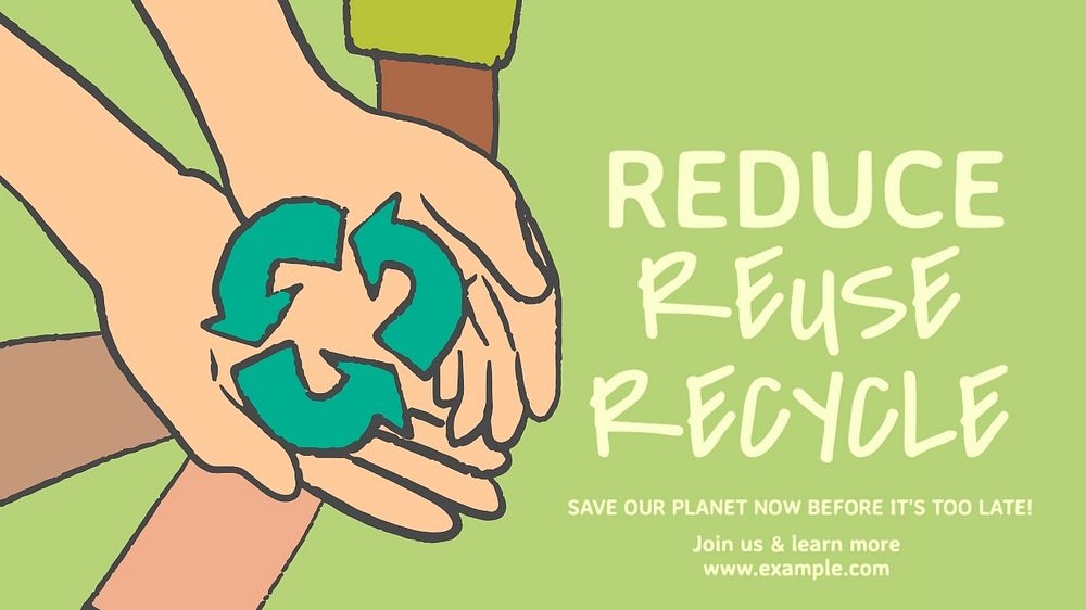 Reduce reuse recycle blog banner | Premium Editable Template - rawpixel