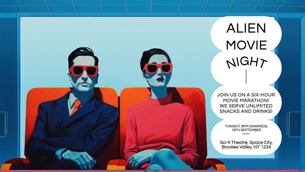 Alien movie night blog banner | Premium Editable Template - rawpixel