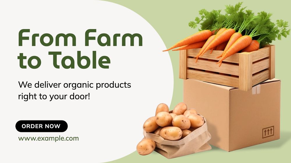 Organic food blog banner template | Premium Editable Template - rawpixel