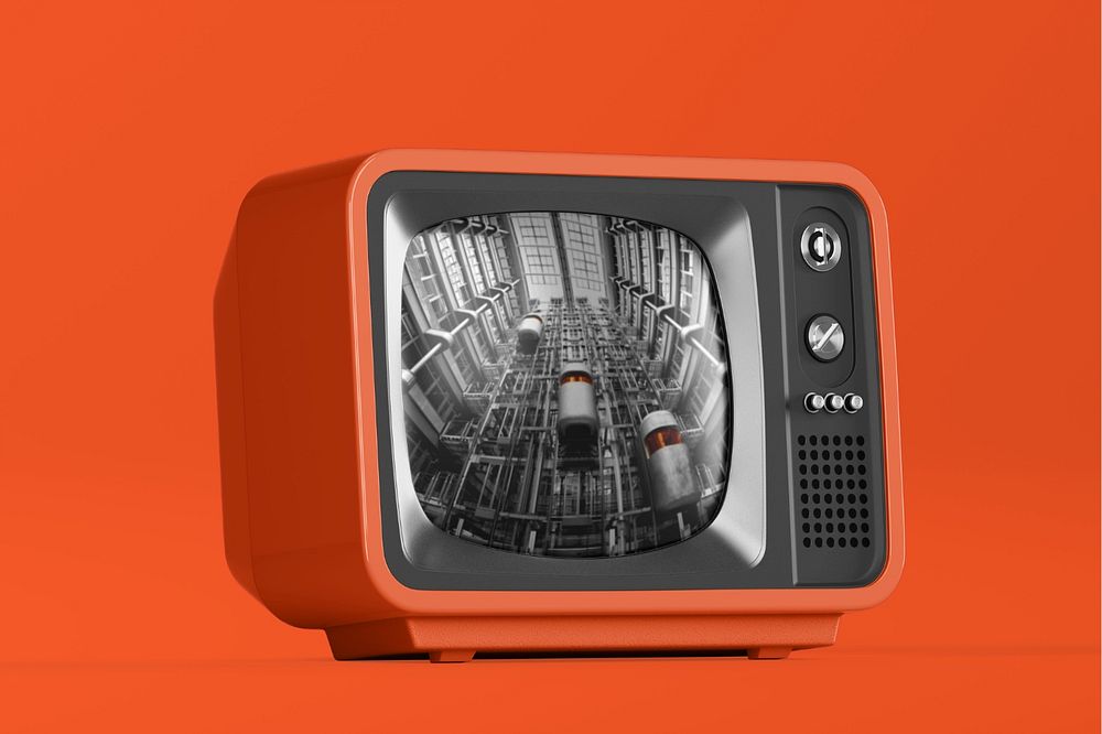 Retro TV screen editable mockup | Premium Mockup Generator - rawpixel