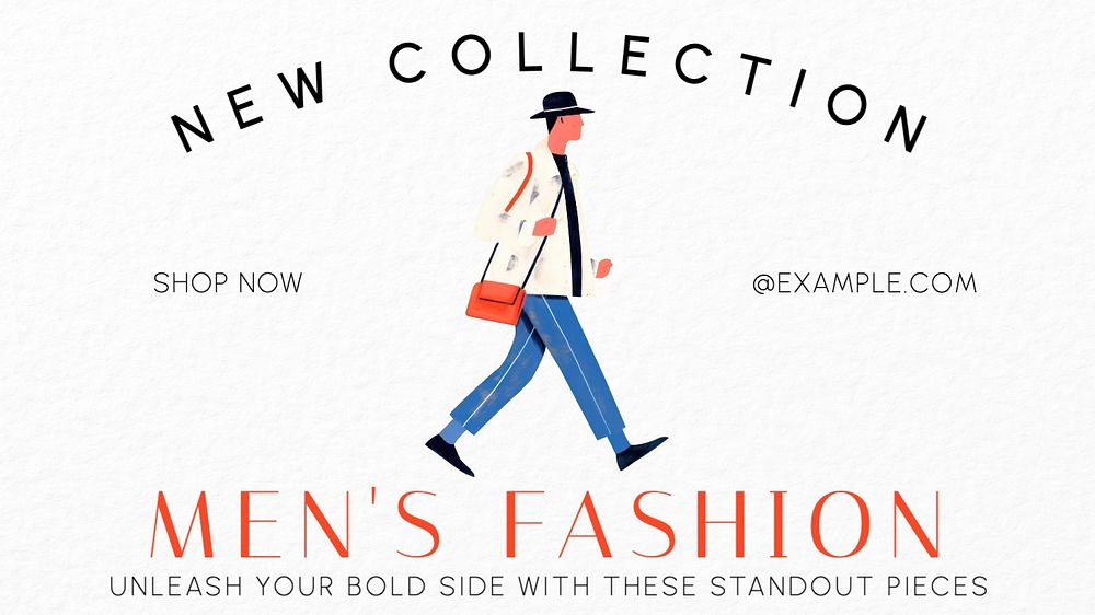 Men's fashion blog banner template | Premium Editable Template - rawpixel