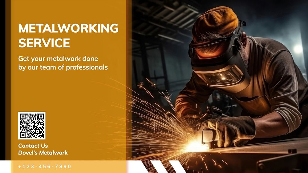 Metalworking services blog banner template | Premium Editable Template ...
