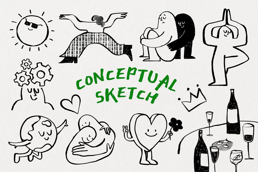 Conceptual sketch, editable design element | Premium Editable Design ...