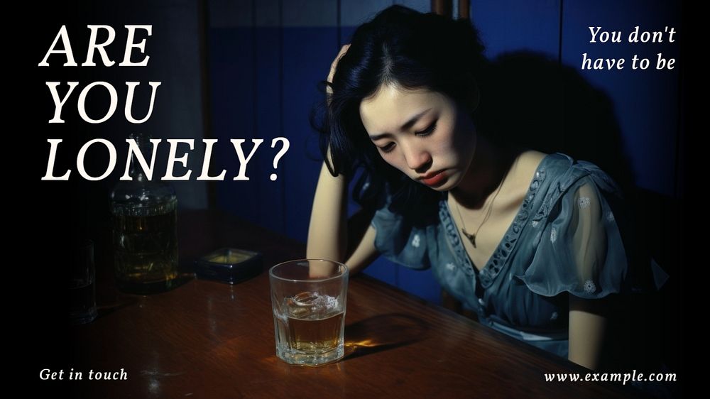 Sad and lonely blog banner | Premium Editable Template - rawpixel