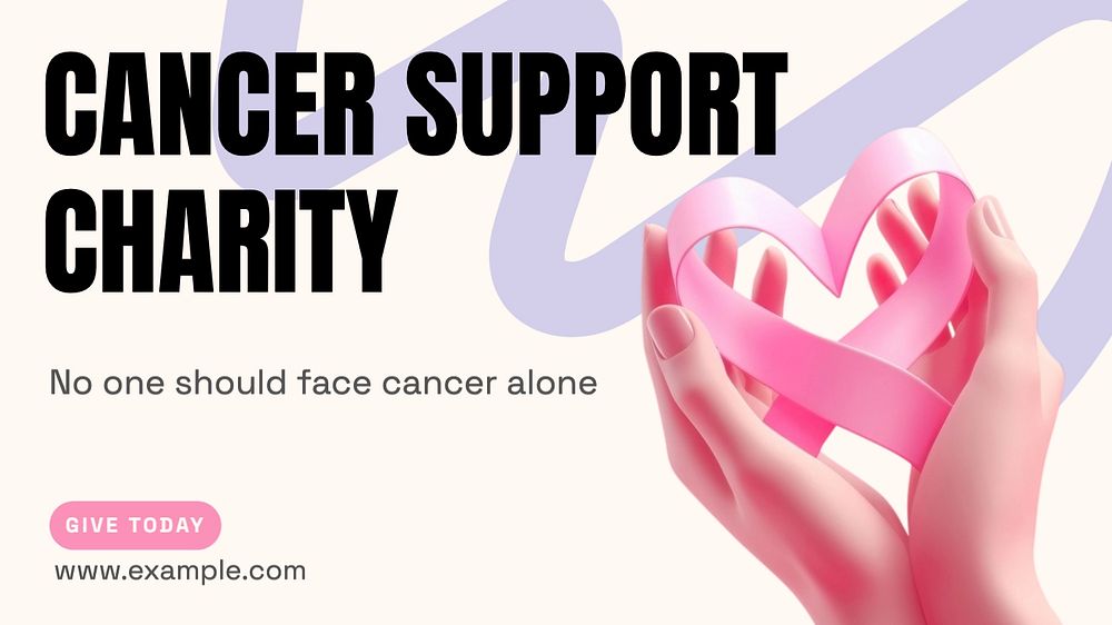 Cancer support charity blog banner | Free Editable Template - rawpixel