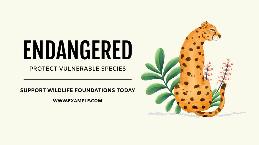 Endangered species blog banner template | Free Editable Template - rawpixel