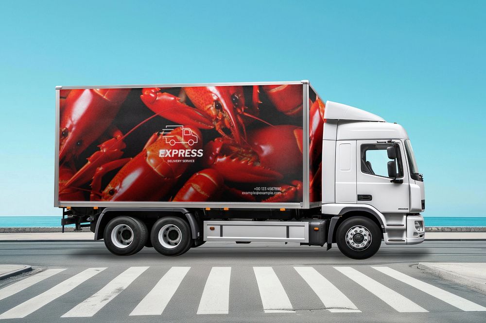 Lorry billboard mockup, editable design | Premium Mockup Generator ...
