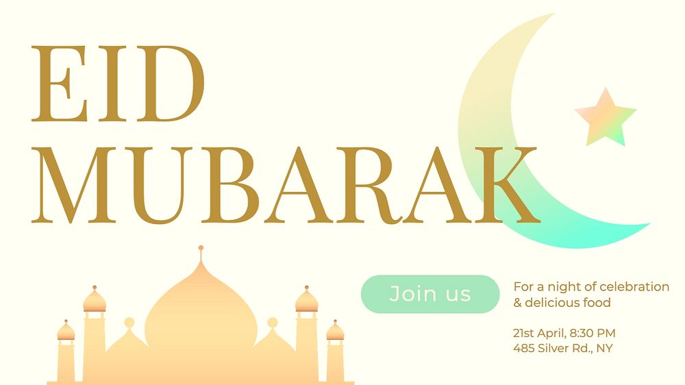 Eid Mubarak blog banner template | Premium Editable Template - rawpixel