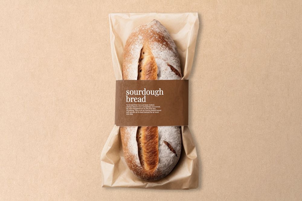Bread packaging label mockup, editable | Premium Mockup Generator ...